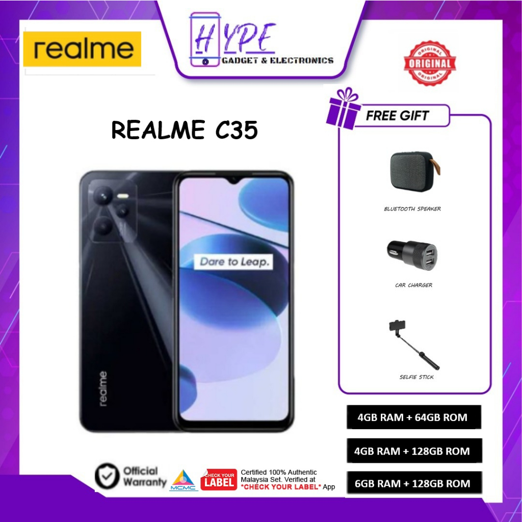 REALME C35 (4GB/6GB RAM + 64/128GB ROM) | Shopee Malaysia