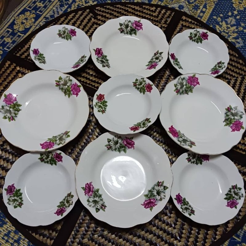 Set pinggan lama bunga kangkung vintage | Shopee Malaysia