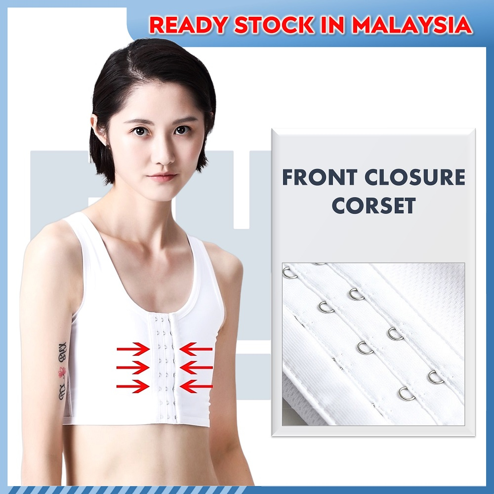 Corset Chest Binder Front Row Buckle Vest Breathable Super Flat Chest ...