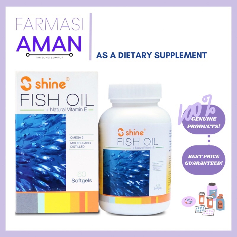 Shine Fish Oil + Natural Vitamin E Softgel 60's | Shopee Malaysia