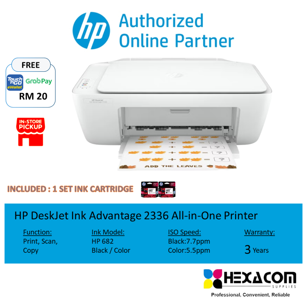 HP 2336 DeskJet Ink Advantage All-In-One Printer Print/Scan/Copy | Shopee Malaysia