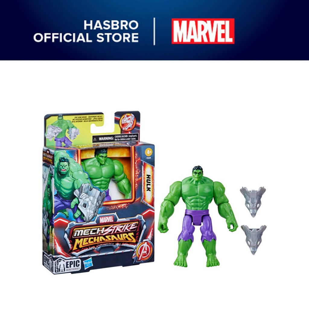 Marvel Mech Strike Mechasaurs Hulk with Weapon Accessories 4.5" Action ...