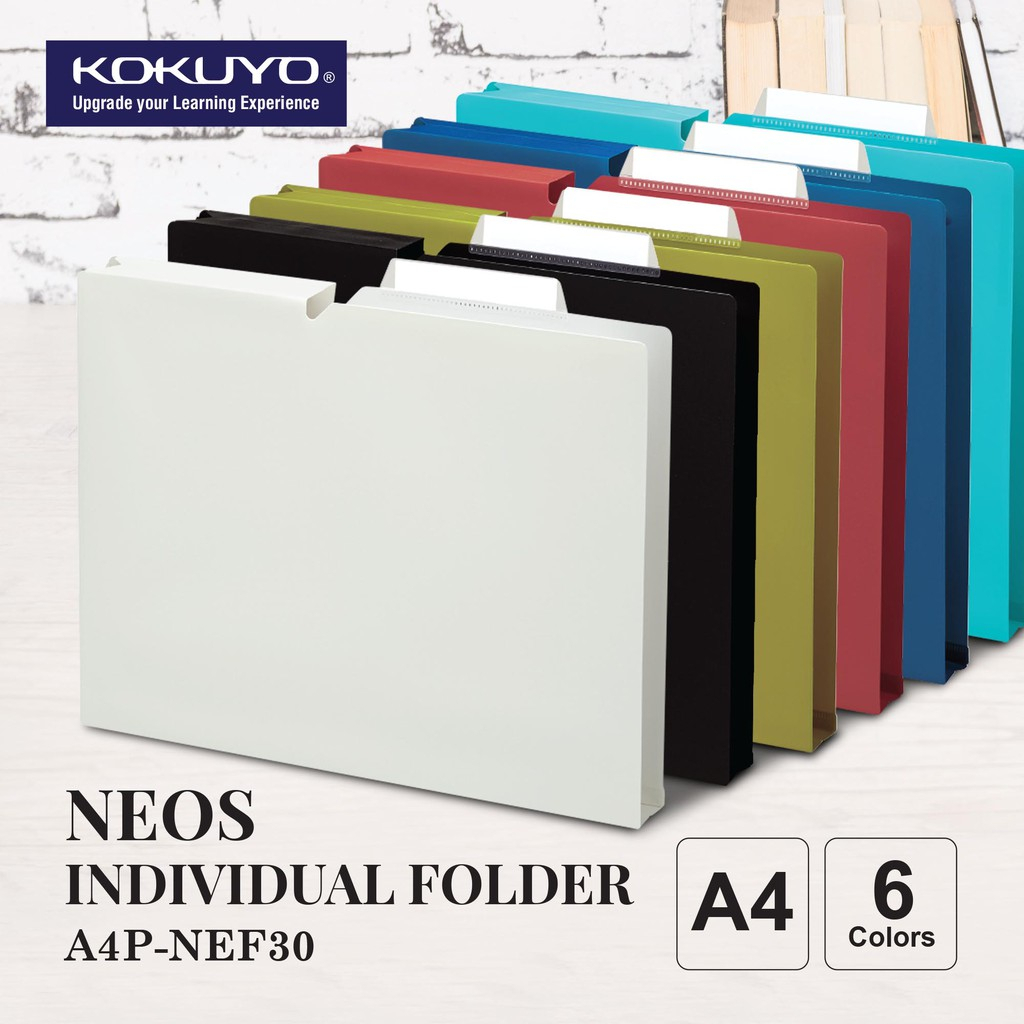 KOKUYO A4P-NEF30 NEOS Inner File Folder/ Individual Folder with Heading ...