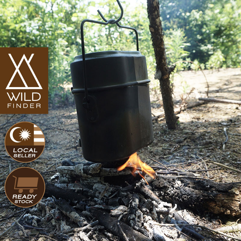 WildFinder German Mess Tin / Lunch Box Retro Military Style Aluminium ...