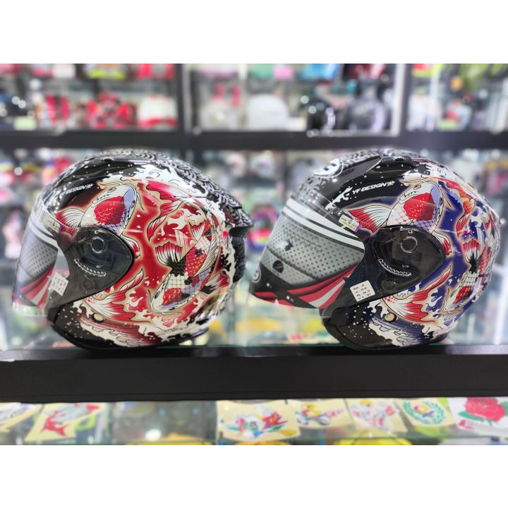 Helmet ARC XR KOI White Red Blue XR LAGUNA Size L XXL ARC Helmet Design ...
