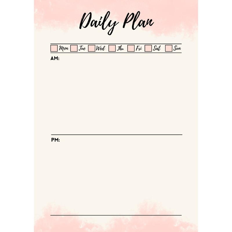 Printable Digital Aesthetic A4 Daily Planner | Shopee Malaysia