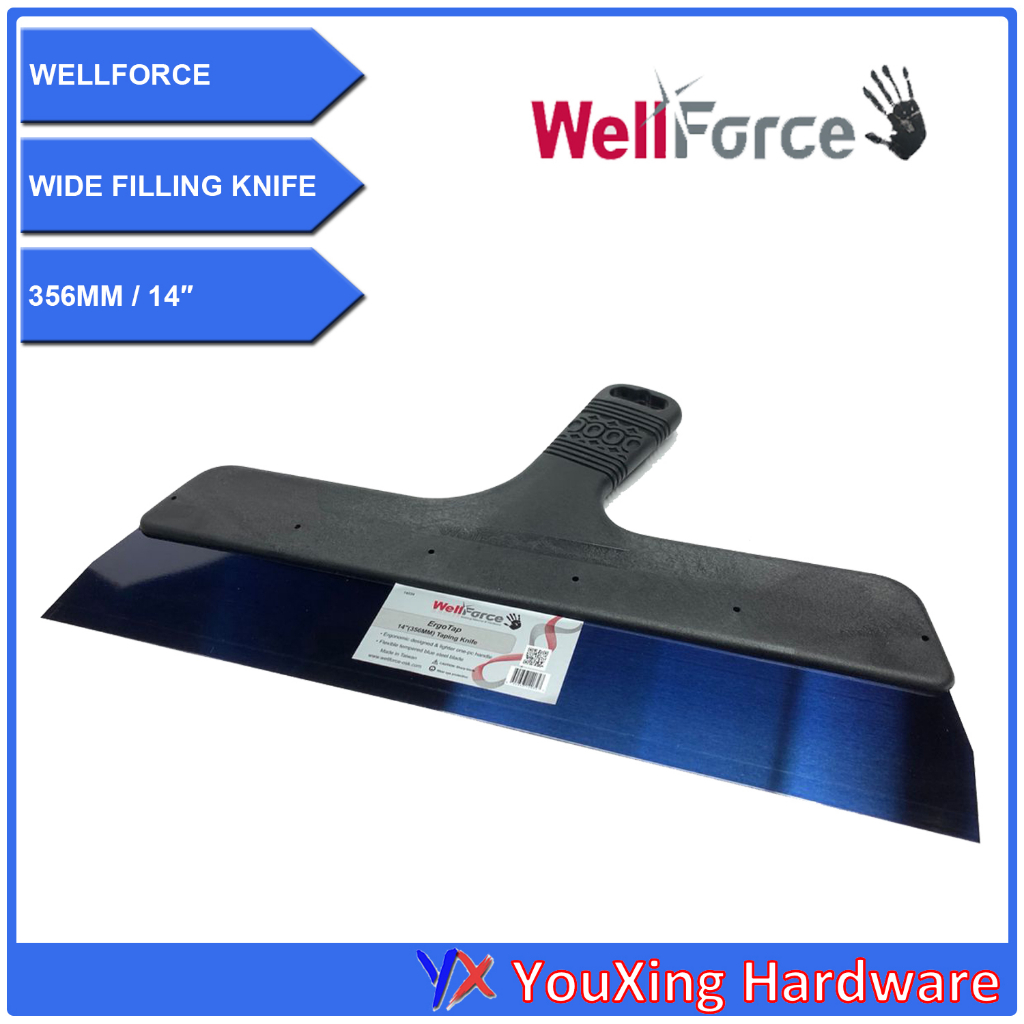 WELLFORCE WIDE FILLING KNIFE SCRAPER SKIM COAT TROWEL 14” 35CM | Shopee Malaysia