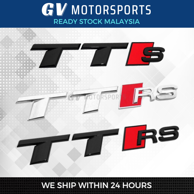 READY STOCK Audi TTRS TTS TT Sport Logo Rear Trunk Emblem Badge Sticker ...
