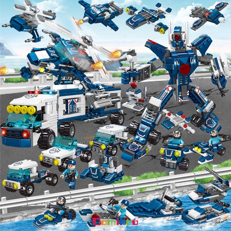1000PCS Ship Police Toys Building Blocks Educational Toys Police/Navy ...