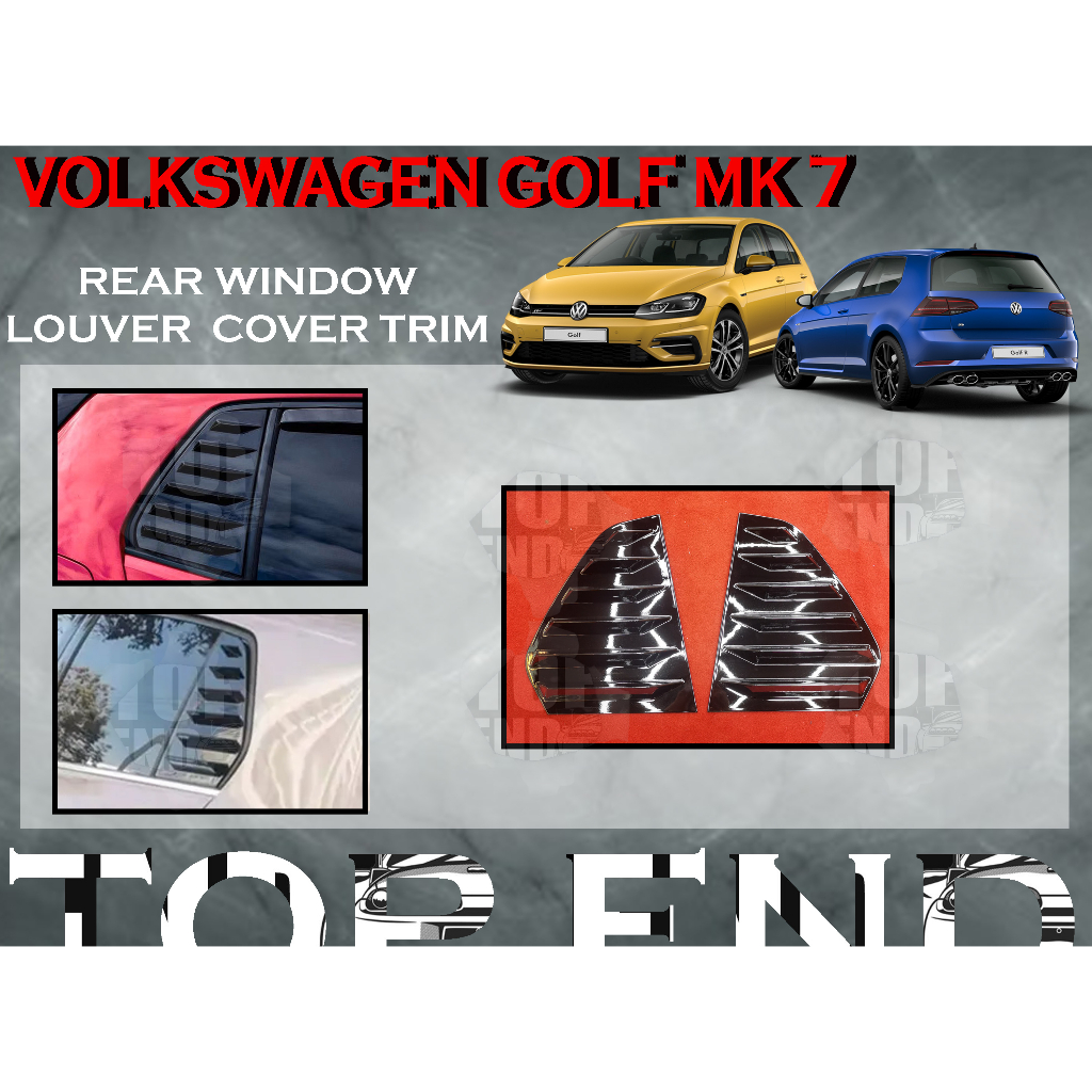 VOLKSWAGEN GOLF MK7/MK7.5 GTI R LINE R REAR WINDOW LOUVER COVER GOLF ...