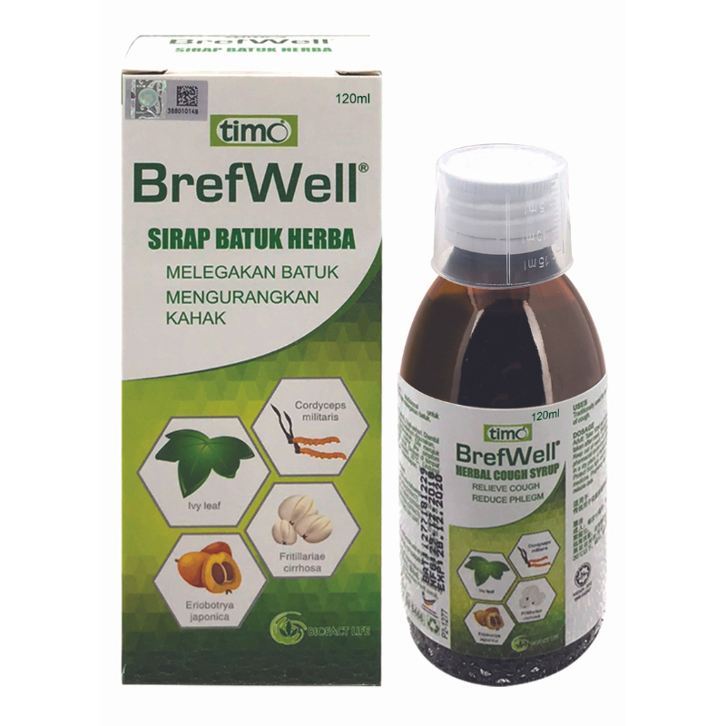 Timo Brefwell Herbal Cough Syrup 60mL / 120mL Relieve Cough Reduce ...