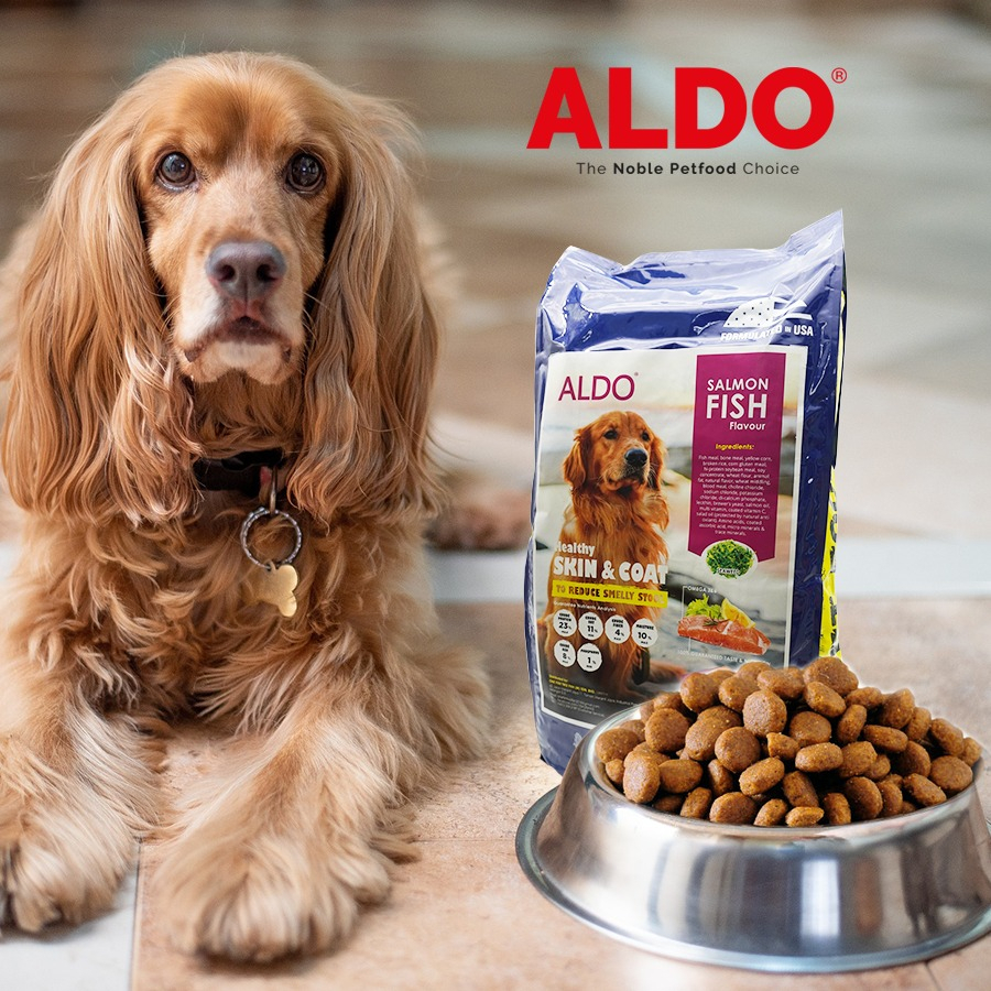 ALDO Dogs Food Salmon Fish Flavour Heathy Skin & Coat 10KG | Shopee ...