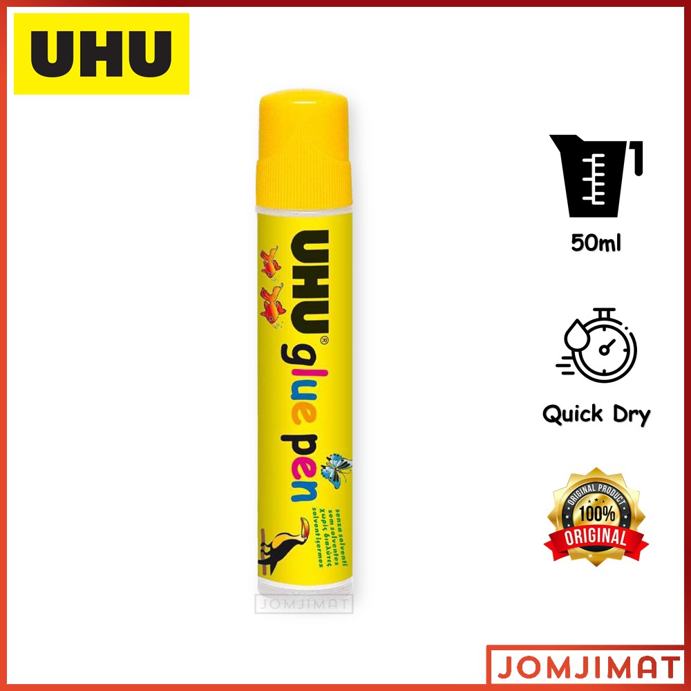 UHU Happy Glue Pen 50ml (100% Original) / Gam Cair Sekolah UHU / Gam ...