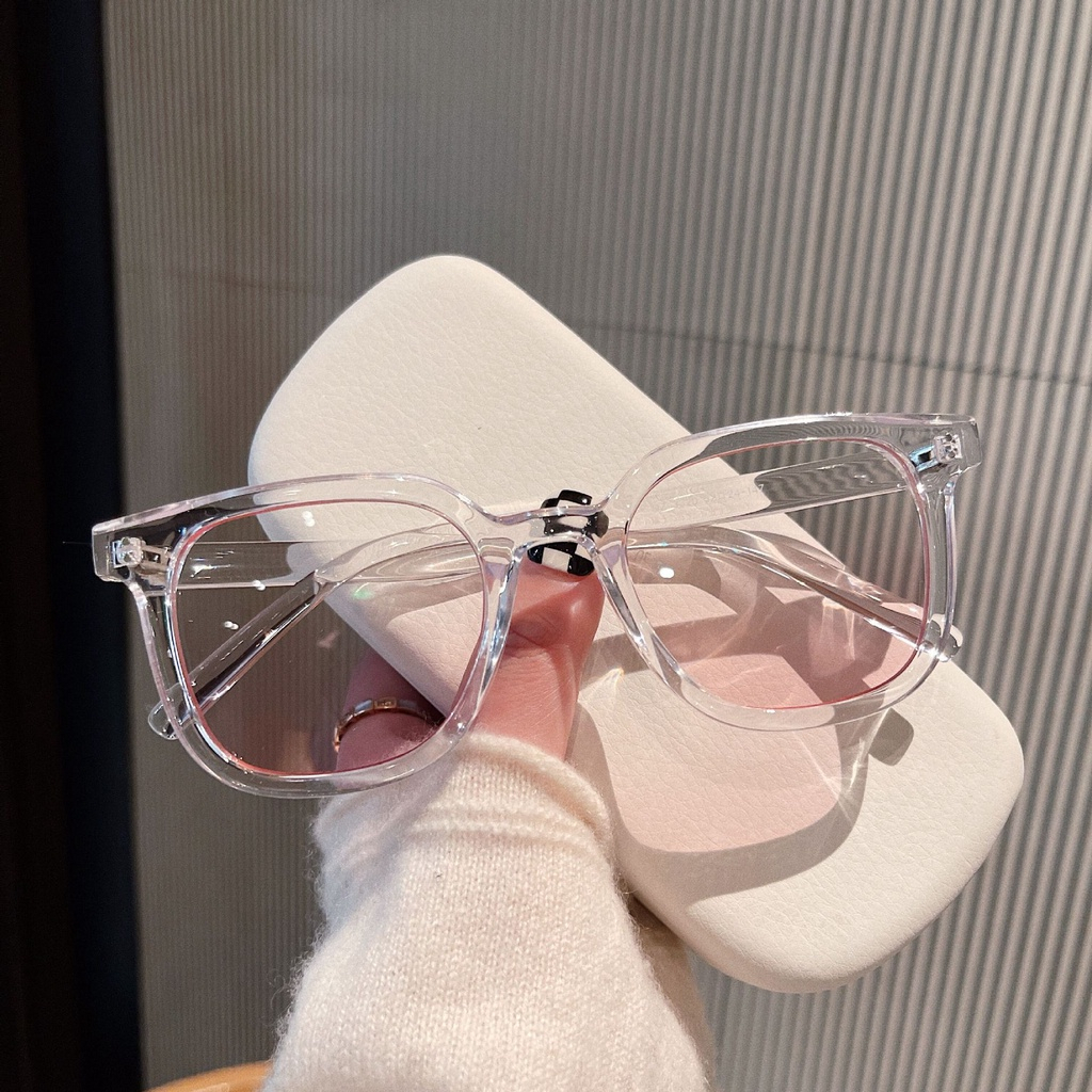 Fashion Sunglasses Korean Square Glasses Brown Retro Sunglasses Men's ...