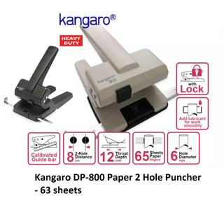 Kangaro DP-800 Paper 2 Hole Puncher - 63 sheets (penumbuk, puncher ...