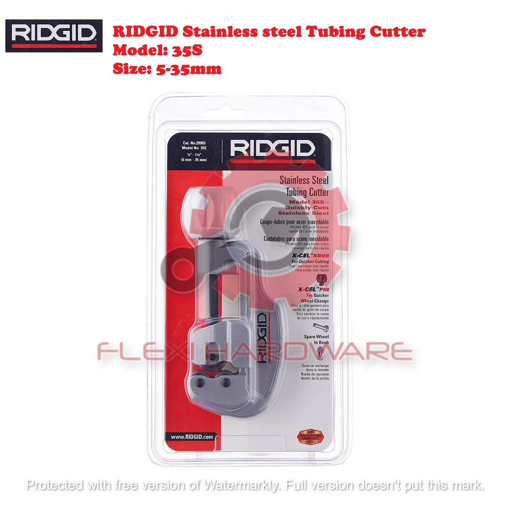 *ORIGINAL* RIDGID 35S Stainless Steel Tube Cutter 5-35mm Capacity With ...