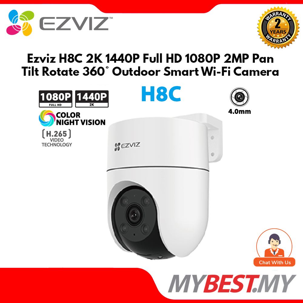 Ezviz H8C 2K⁺ 1440P Full HD 1080P 2MP Pan & Tilt Rotate 360° Outdoor ...