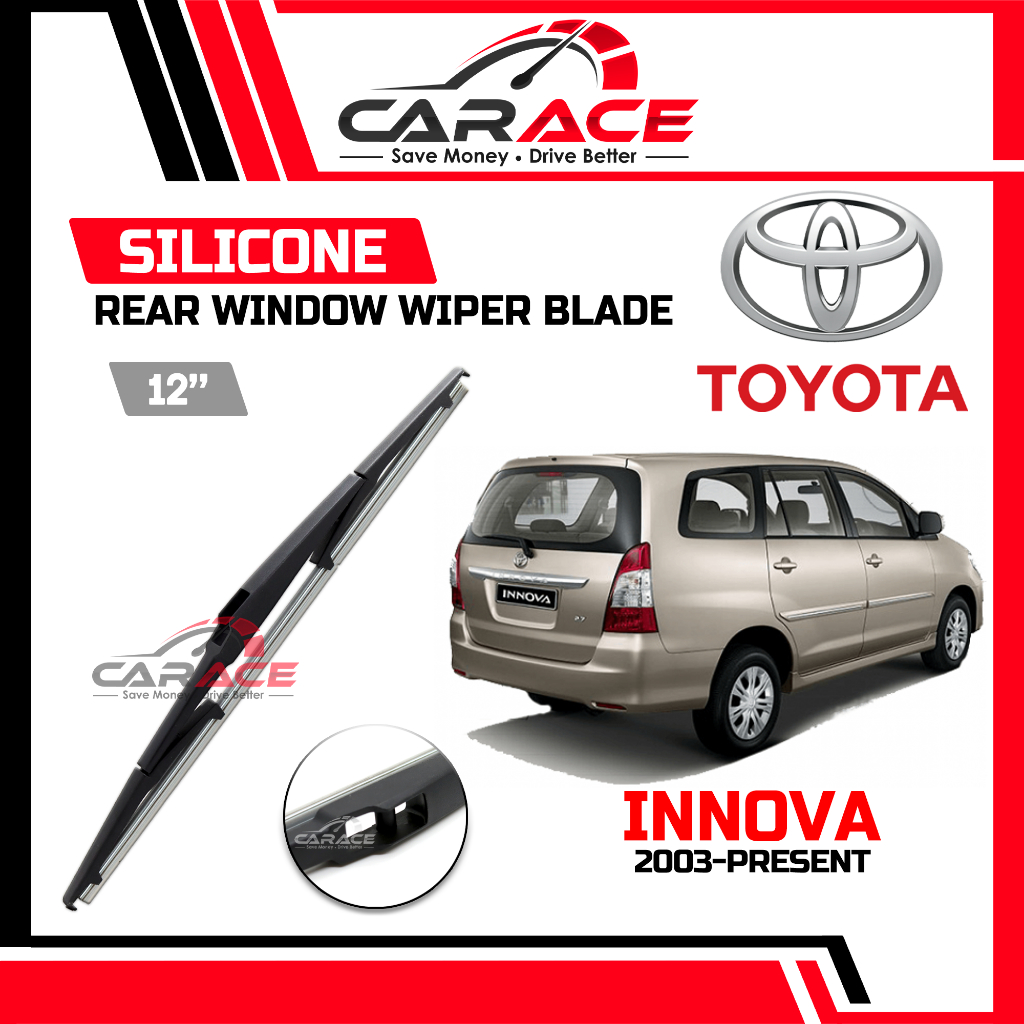 TOYOTA INNOVA | 12" Rear Window SILICONE Wiper Blades | Wiper Belakang ...