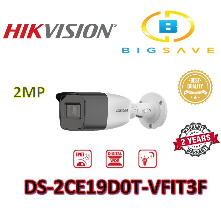 Hikvision 2mp Ds 2ce19d0t Vfit3f Manual Varifocal Bullet Camera