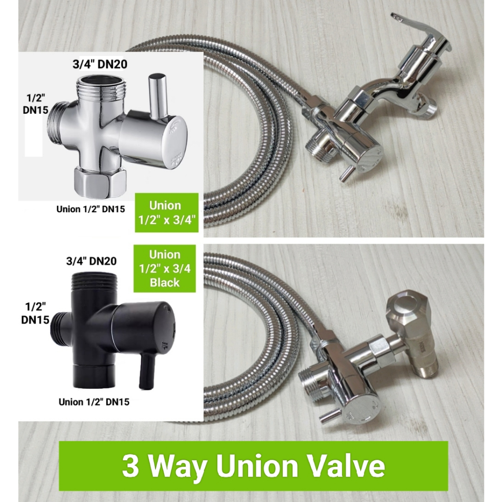 Universal 3 Way Union Valve Stardard size Shower Diverter Valve Water ...
