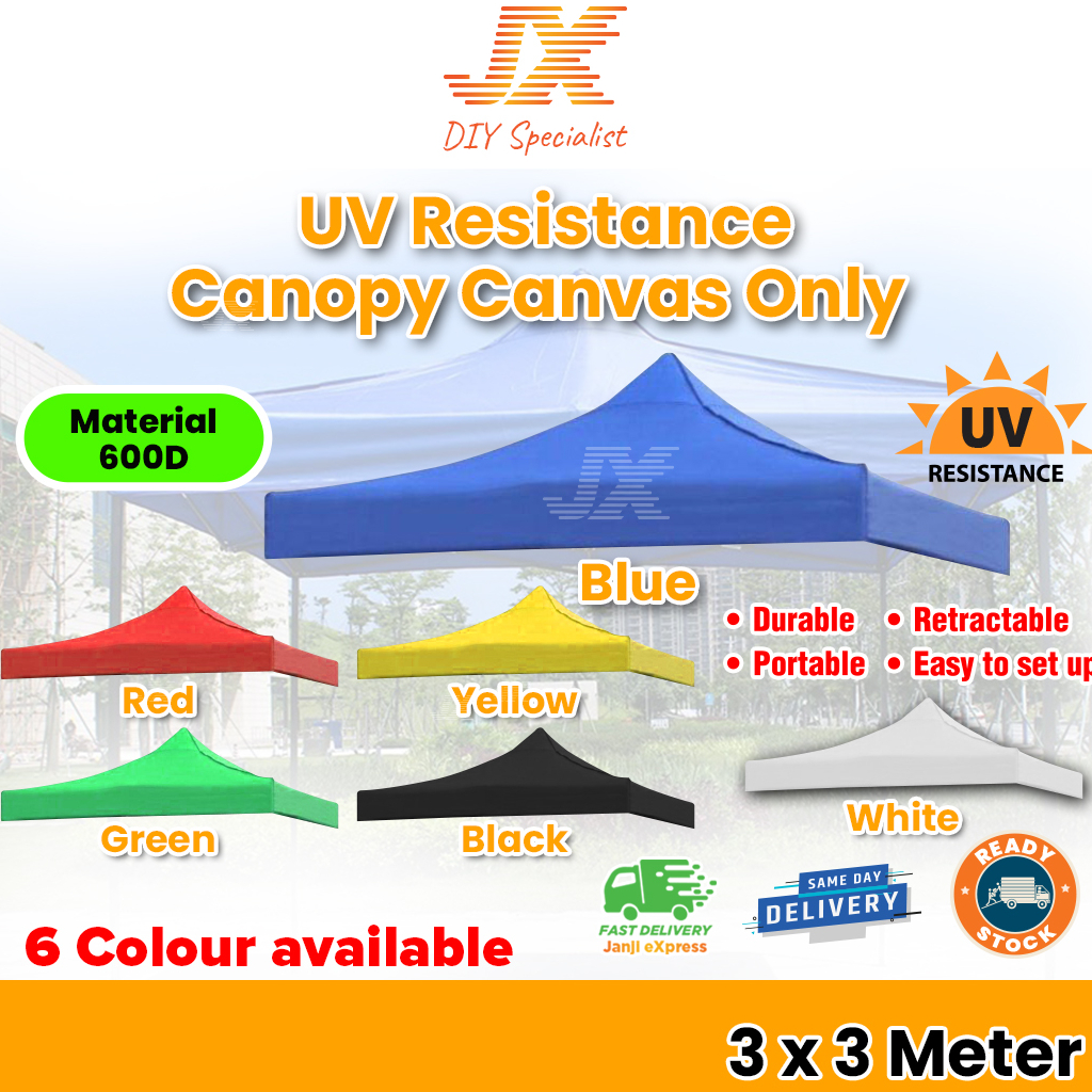 10x10 Ft 3x3m Canopy Canvas only market canopy kanvas kanopi kain ...