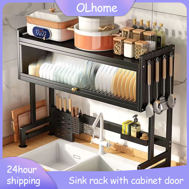 🔥NEW🔥 Rak Pinggan mangkuk bertutup Stainless Steel With Cabinet Rak ...