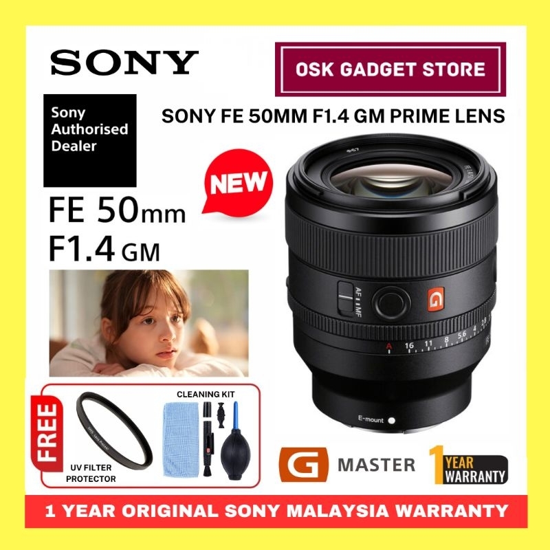 Sony FE 50mm F1.4 GM G Master Prime Lens For Sony Full Frame E-Mount Camera | SEL50F14GM | 1 ...