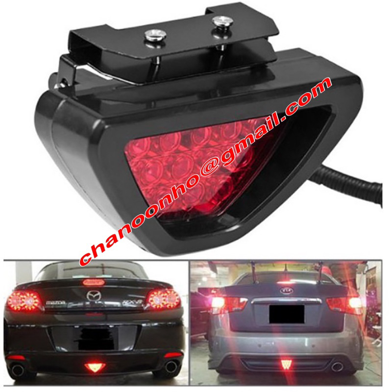 Car Universal F1 Style 12 LED Rear Tail Third Brake Stop Safety Lamp ...