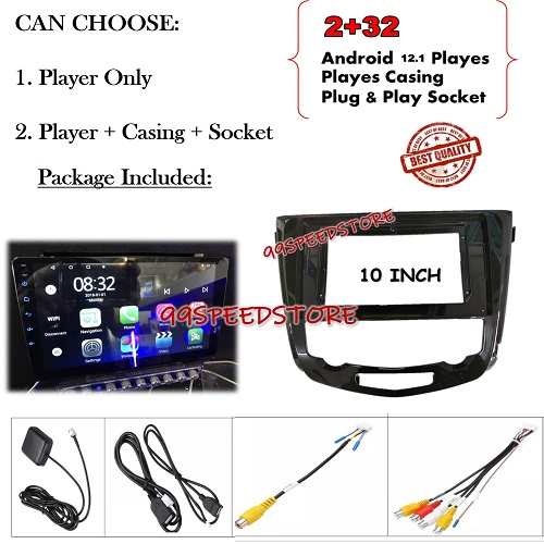 NISSAN X-TRAIL 2014 - 2019 ANDROID PLAYER 10” PLUG N PLAY WITH OEM ...