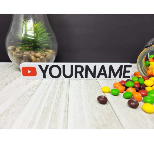 Custom Youtube Nameplate, Personalized Username, YouTube Channel Name ...