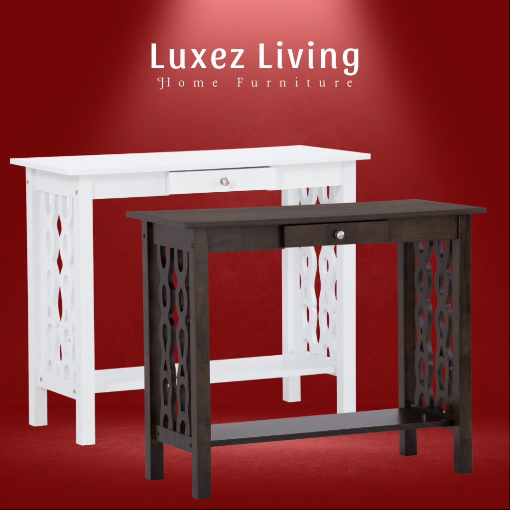 LUXEZ Eli Console Table 1 Drawer 90cm Wide Vanity Table Hallway Meja ...