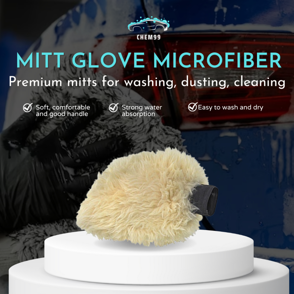 Car Wash Mitt Microfiber Gloves Wool Pad [Heavy Duty] | Shopee Malaysia