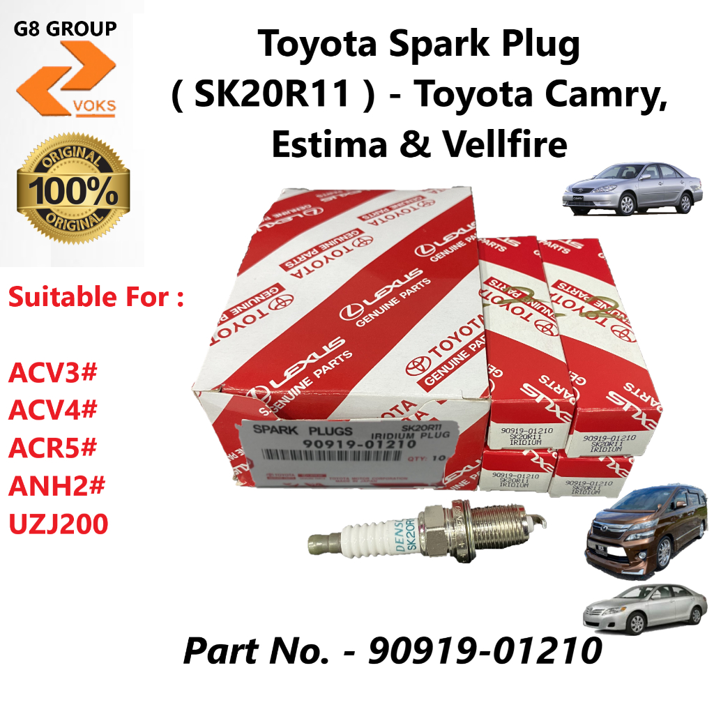Toyota Spark Plug ( SK20R11 ) - Toyota Camry, Estima & Vellfire - 4pcs ...