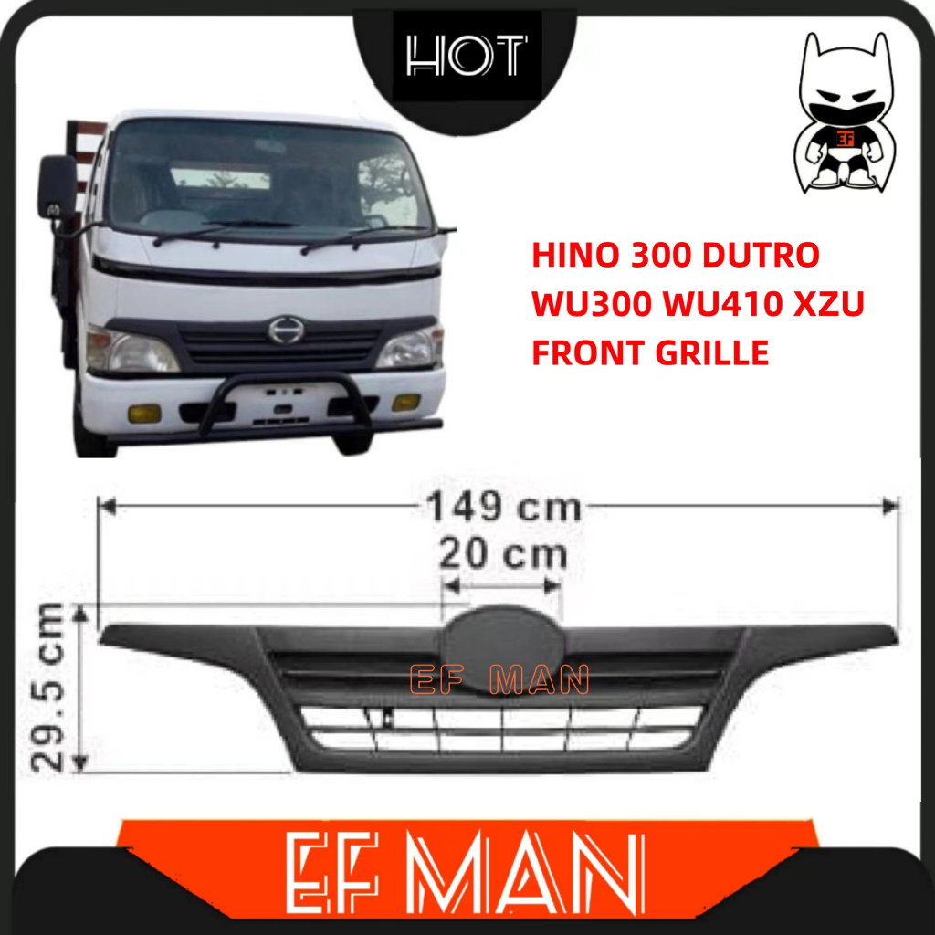 LORRY HINO 300 DUTRO WU300 WU410 XZU GRILL FRONT GRILLE GOOD QUALITY ...