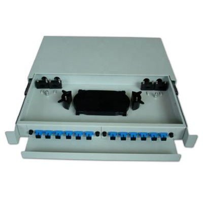 FTTH ODF sliding with roller 12 Core Drawer Type Rack ( 19 in) Mounted ...