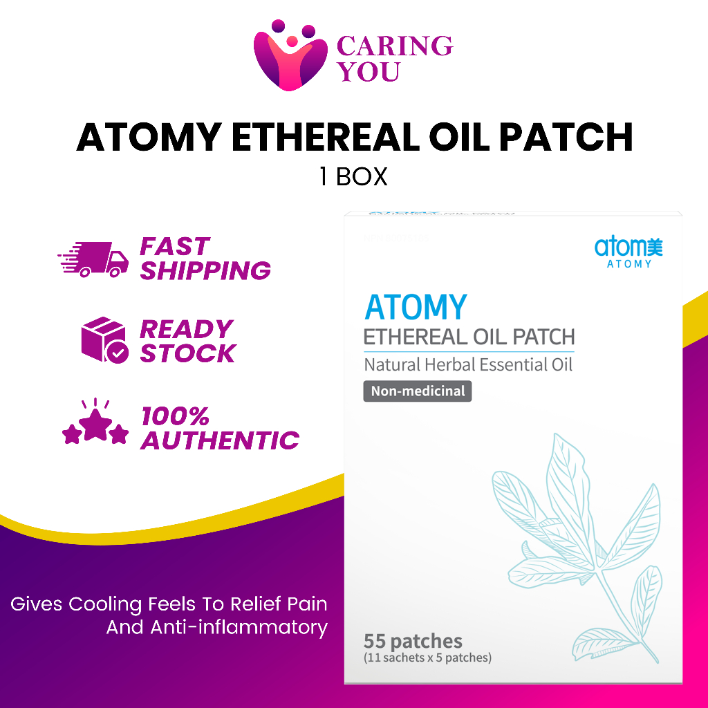 Atomy Ethereal Oil Patch - 1 Box Muscle Pain Relief Back Pain Patch ...