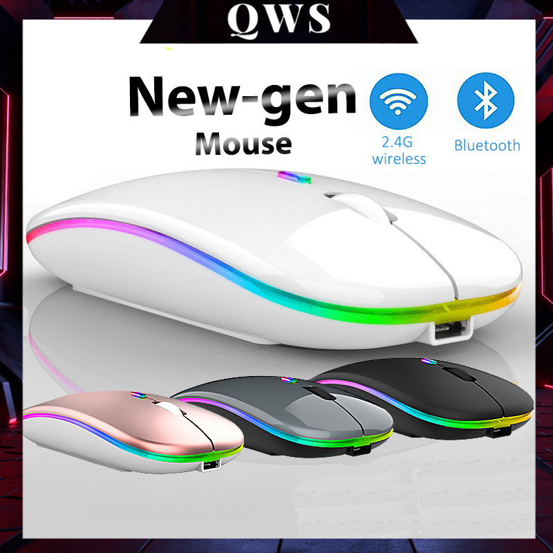 Wireless Mouse Bluetooth 2.4G for PC Laptop IPad Rechargeable Wireless ...