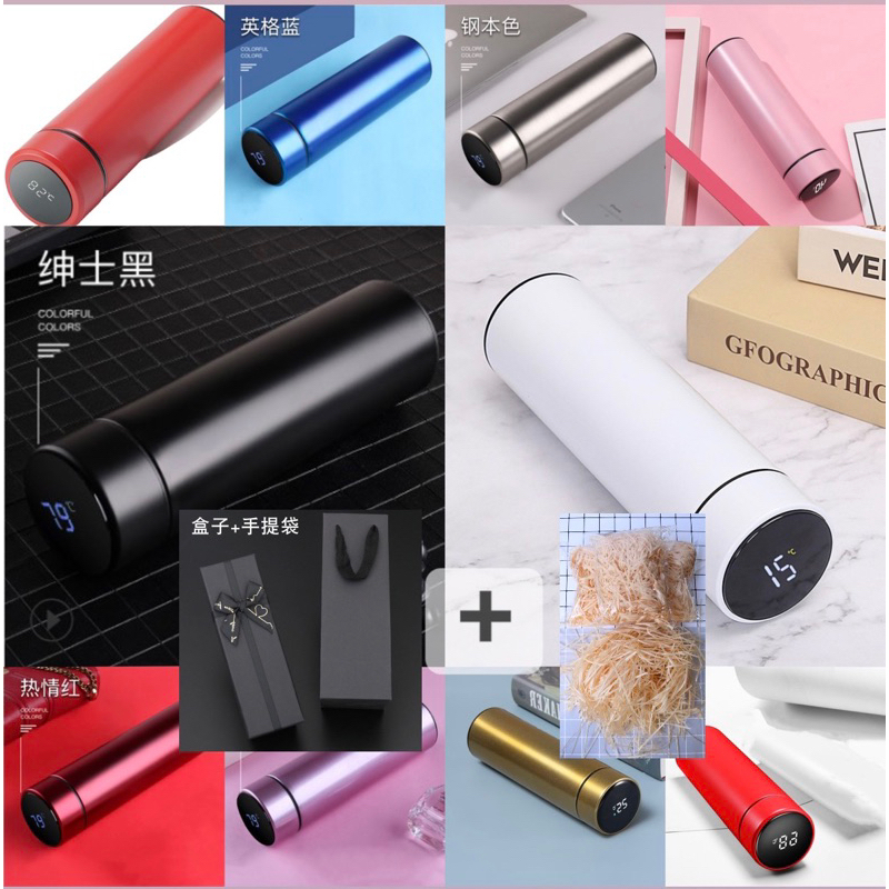 READY STOCK Gift Present Fashion Smart Temperature Flask LED Display ...
