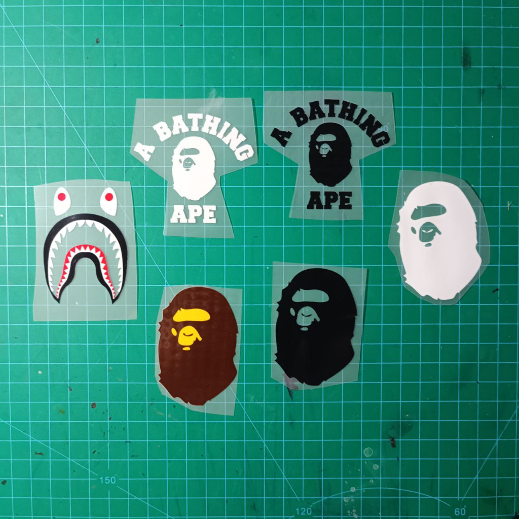 DIY Sticker Baju (Bathing Ape) Iron On / Heat Press | Shopee Malaysia