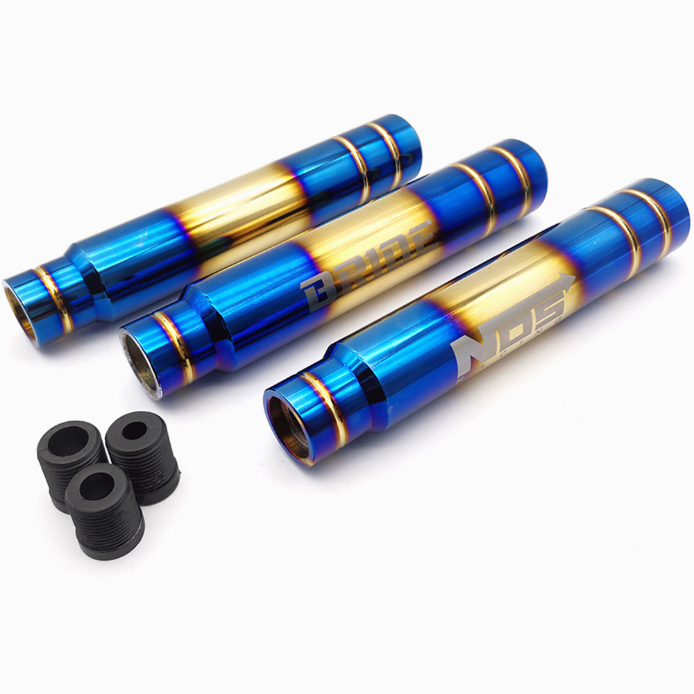 TITANIUM GEAR KNOB Universal Bride/HKS/NOS Burnt Blue Aluminum Gear ...