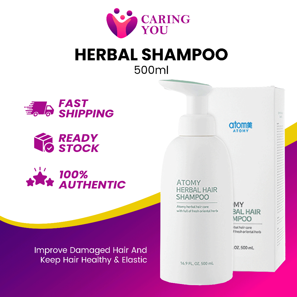 Atomy Herbal Shampoo 500ml Scalp Health Hair Care Syampu Rambut 洗发水 ...