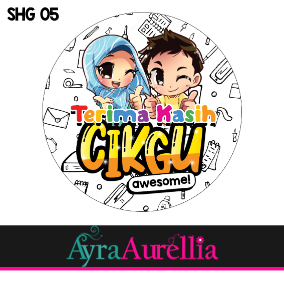 WATERPROOF Sticker Hari Guru | Terima Kasih Cikgu | Thank You Teacher ...