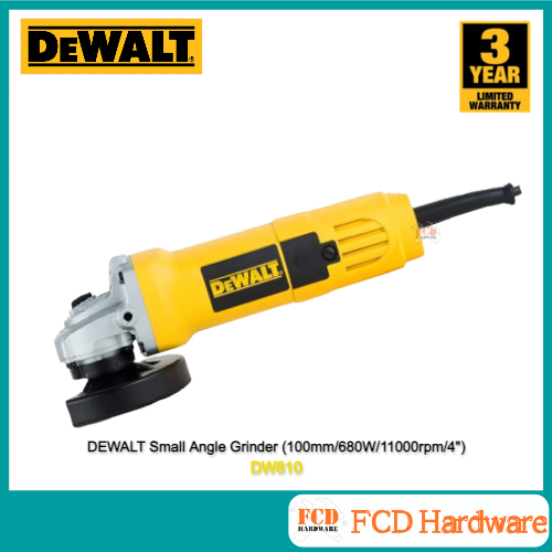 DEWALT DW810 Small Angle Grinder (100mm/680W/11000rpm/4") | Shopee Malaysia