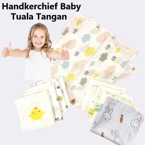 Tuala Tangan Sapu Tangan Baby Handkerchiefs 2 Layer Cotton Hand Towels ...