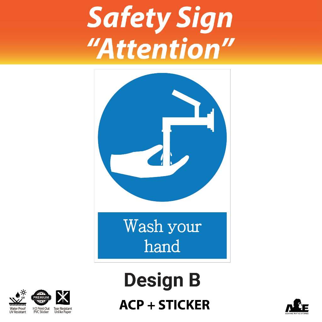 Attention Safety Sign | 安全提示板 | Perhatian Tanda Keselamatan | Safety ...