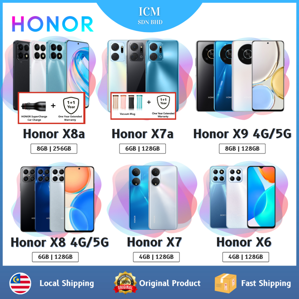 Honor X8a/X7a/X9/X8/X6/X5 (128GB ROM) Original 1 Year Honor Warranty ...