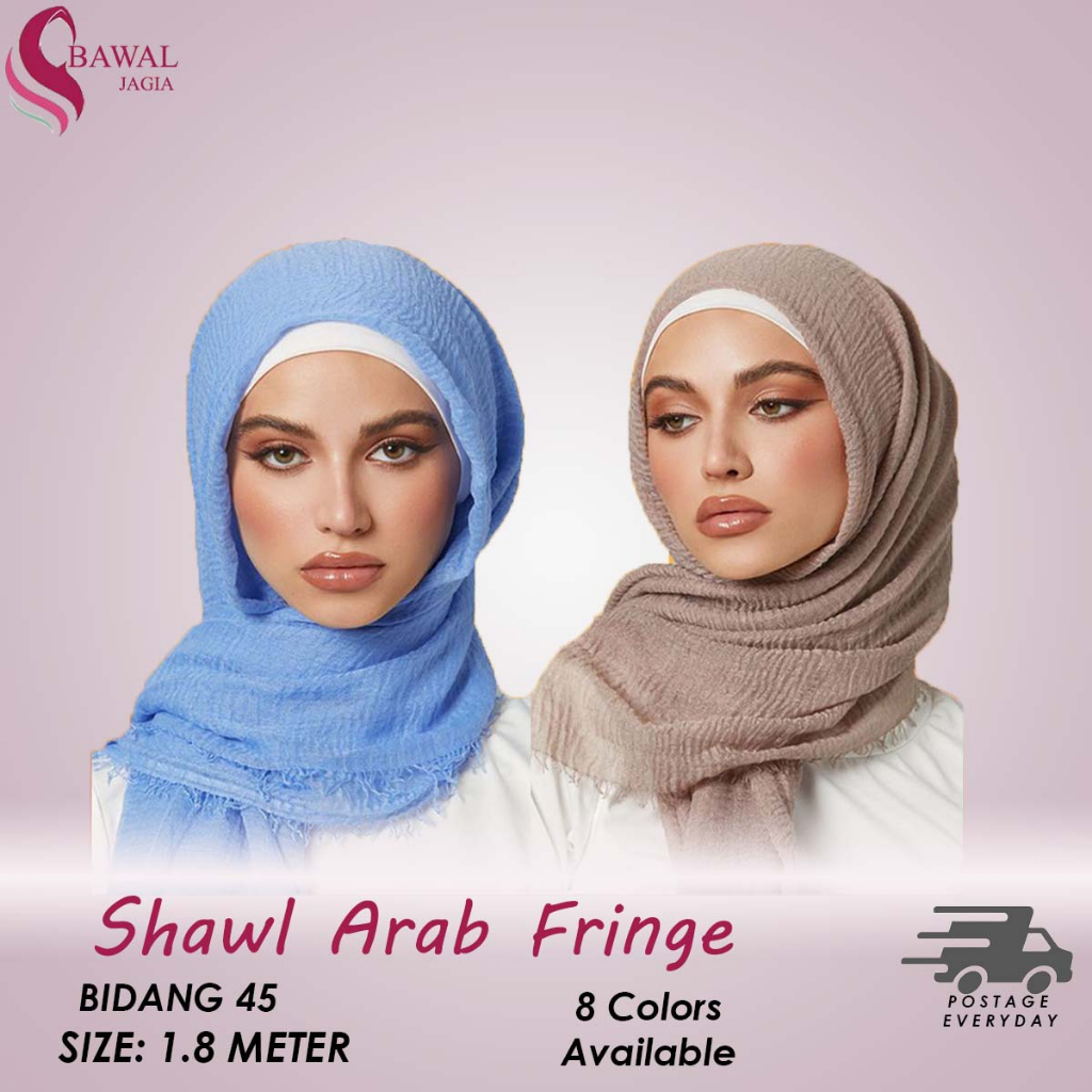 SHAWL ARAB FRINGE SOFT & IRON-Less COTTON STOCK READY IN MALAYSIA ...