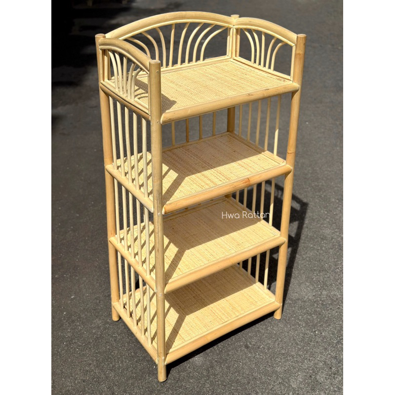Rak almari simpanan hiasan rak rotan serbaguna rak buku / Rattan rack ...