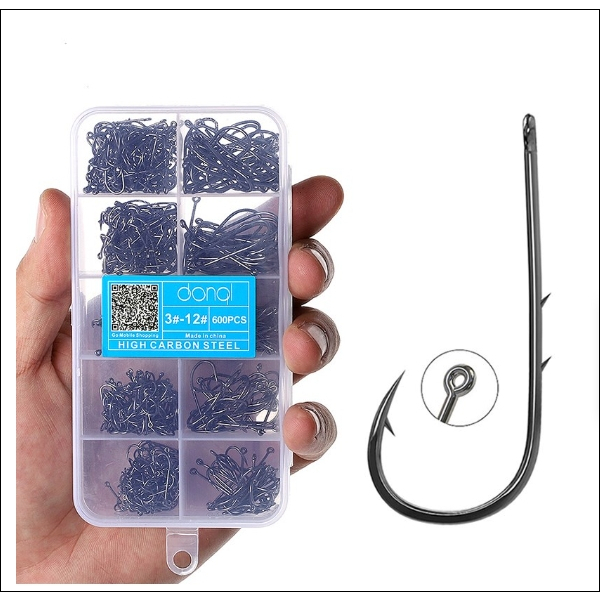 Baitholder Fishing Hooks x 100 Units Per Box , Mata Kail Duri Pandan ...