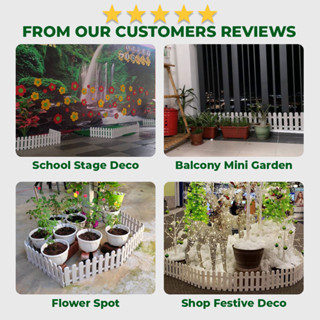 SUPERSAVE Garden Fence Decoration Outdoor Pagar Hiasan Taman PVC ...